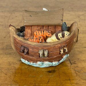 Accents | Vintage Noahs Ark Hinged Figurine 3d Diorama Inside | Poshmark